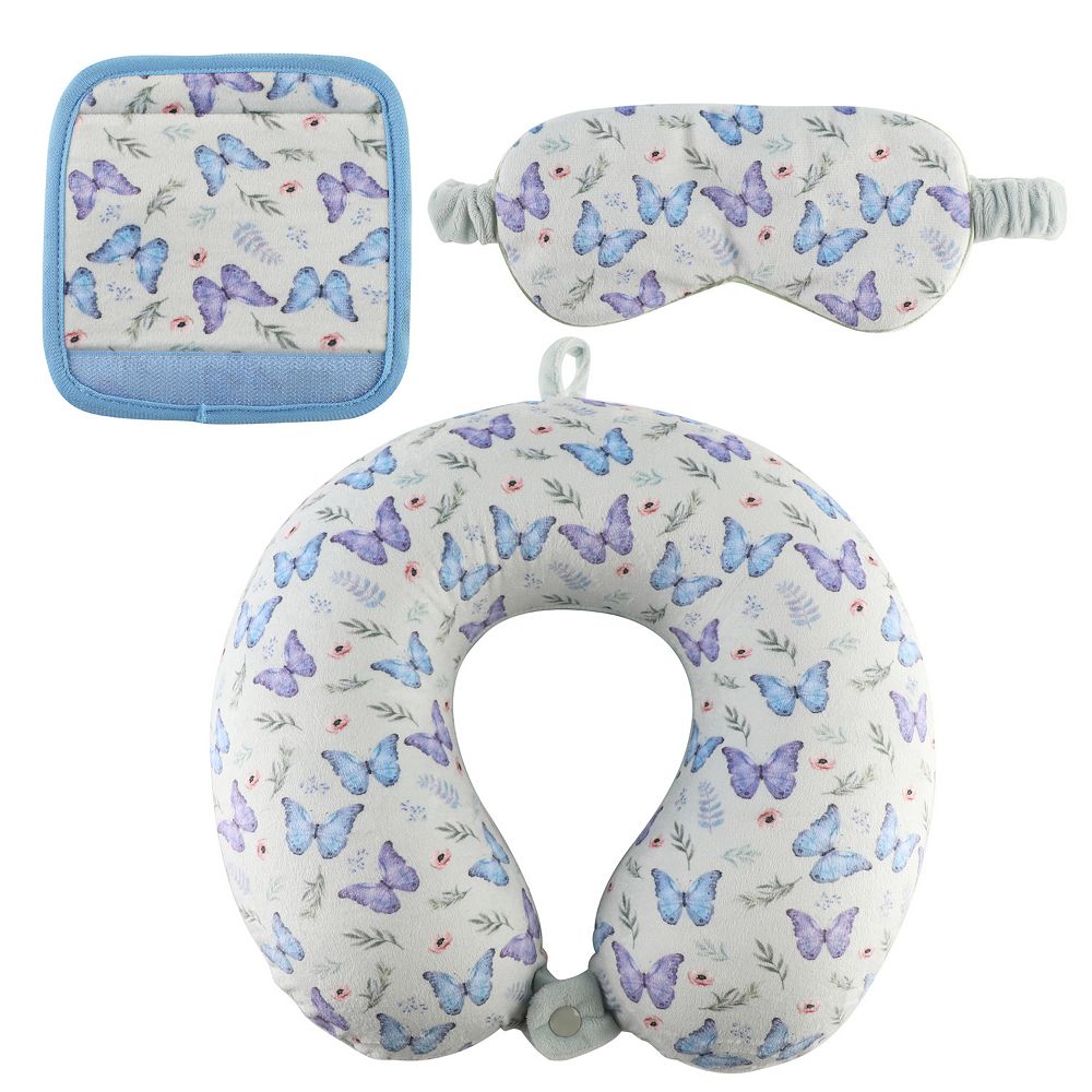Dream Travel Neck Pillow, Eye Mask & Handle Cover Set
