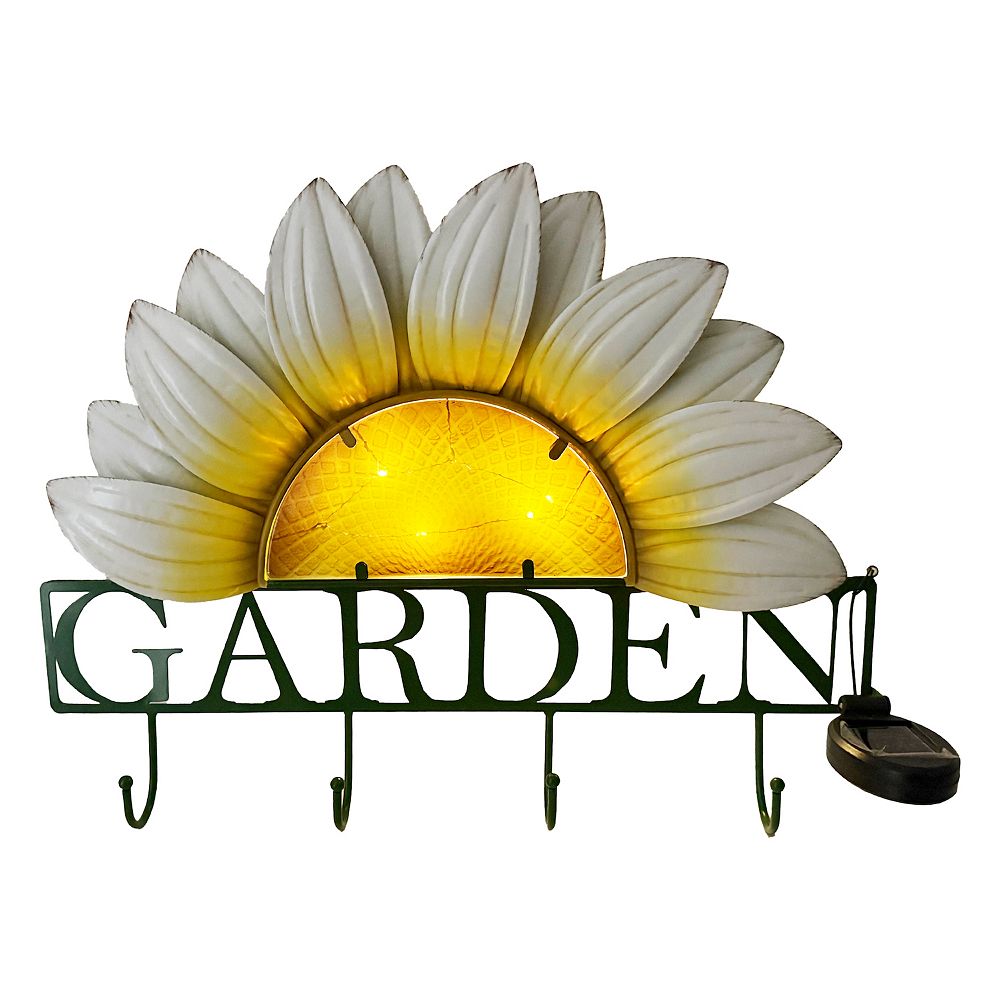 Crosslight Solar Sunflower "Garden" Wall Hook Rack