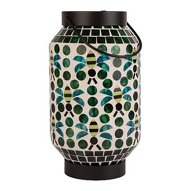 Home Essentials Bee Glass Mosaic Solar Lantern