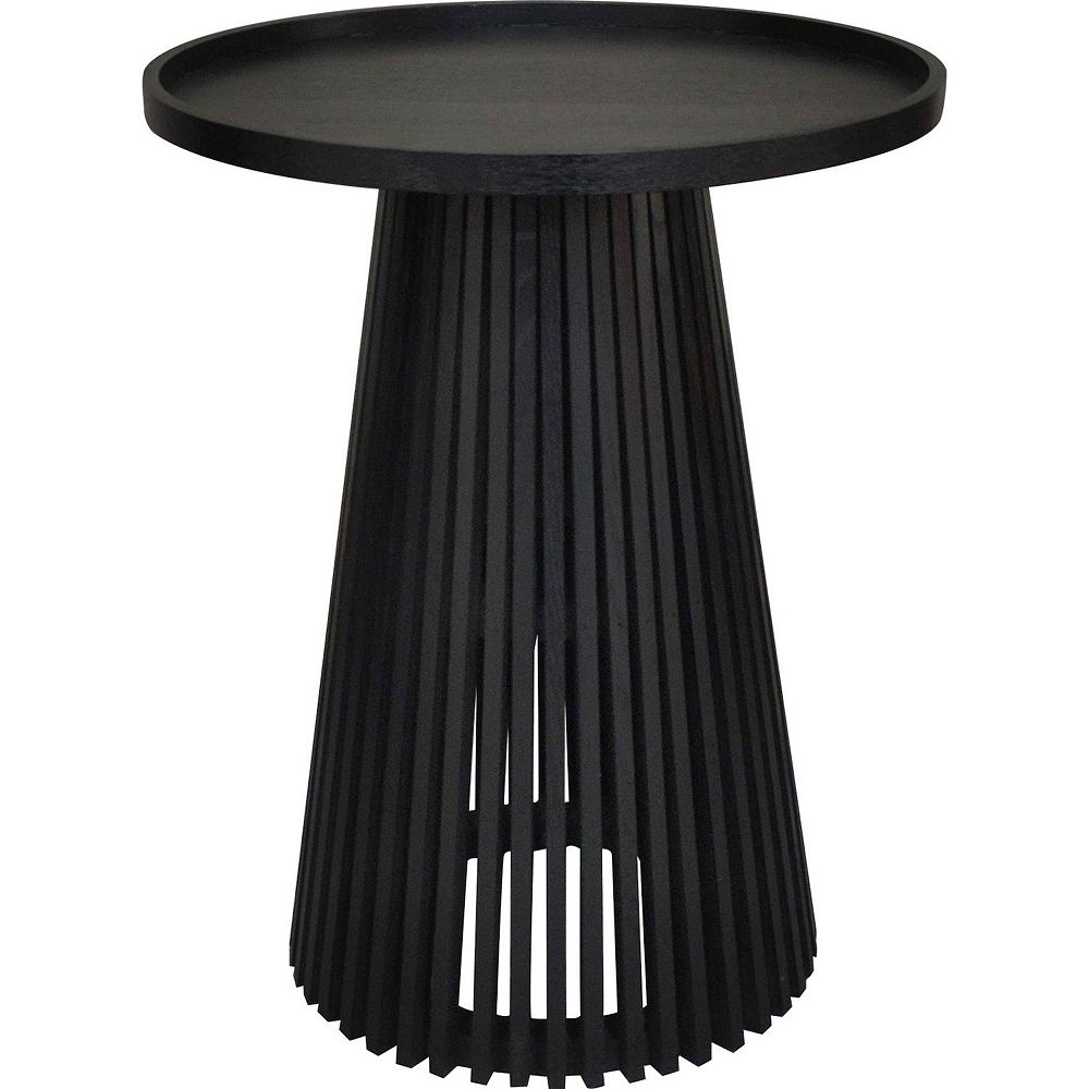 Nomad Home Round Wooden Slats Side Table