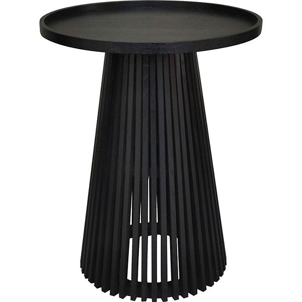 Nomad Home Round Wooden Slats Side Table
