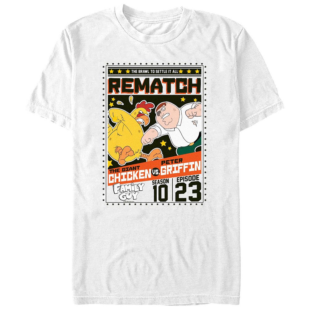 Men's Family Guy The Giant Chicken Vs Peter Griffin Graphic Tee