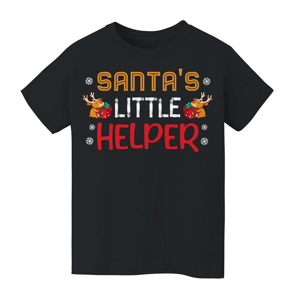 Kid's 8-20 Christmas Santa Little Helper Christmas Graphic Tee