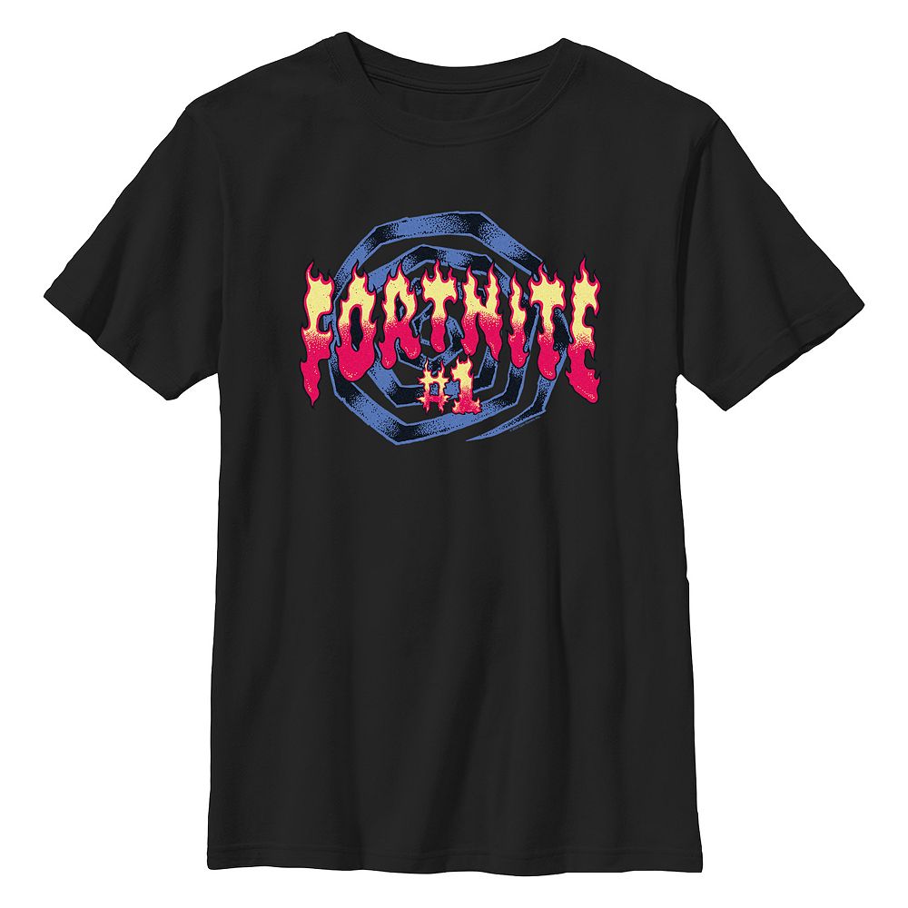 Boys 6-20 Fortnite Number One Flames Logo Graphic Tee
