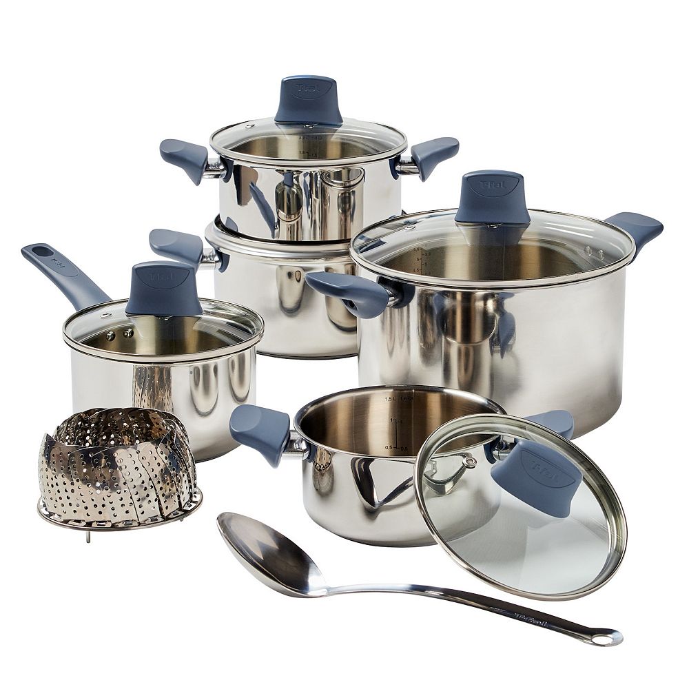 T-Fal Essentials 12-pc. Stainless Steel Pots Cookware Set