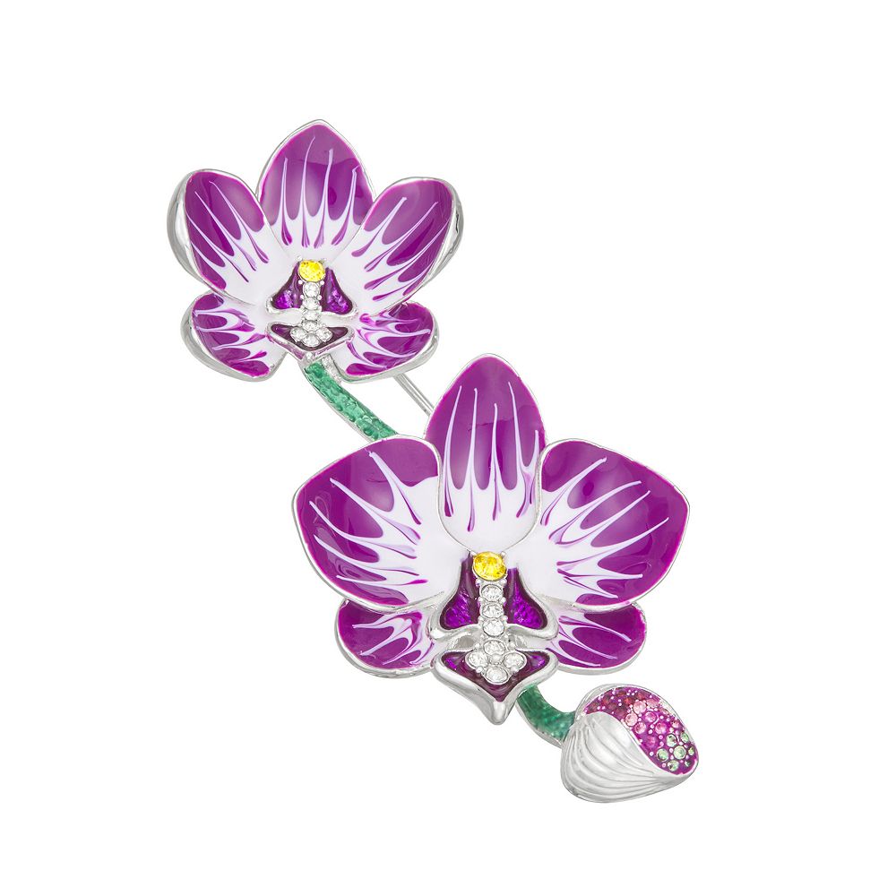 Napier Silver Tone Orchid Pin