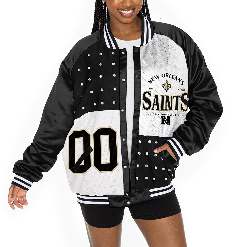 Women's Gameday Couture Black/White New Orleans Saints Oversized Hot ...