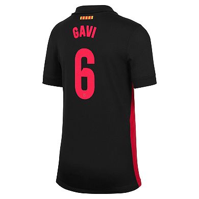 Youth Nike Gavi Black Barcelona 2024/25 Away Replica Player Jersey