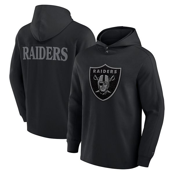 Men's Fanatics Black Las Vegas Raiders Elements Blaze Tri-Blend Long ...