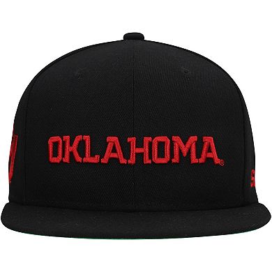 Men's Mitchell & Ness Black Oklahoma Sooners Triple Play Snapback Hat