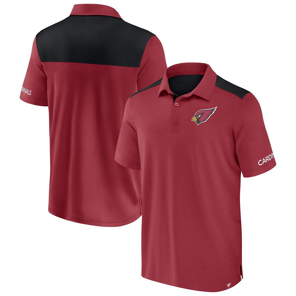 Men's Fanatics Cardinal/Black Arizona Cardinals Colorblock Polo