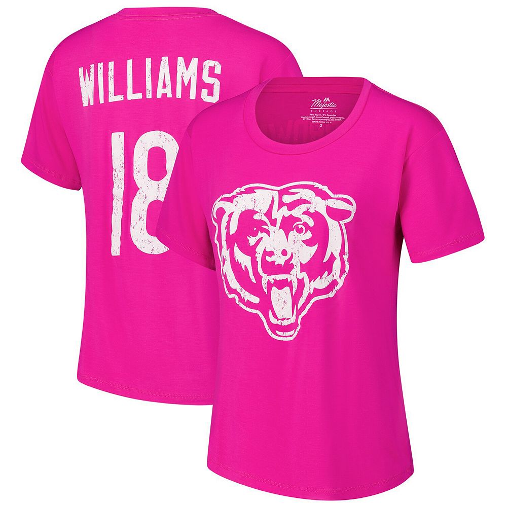 Women's Majestic Threads Caleb Williams Pink Chicago Bears Name ...