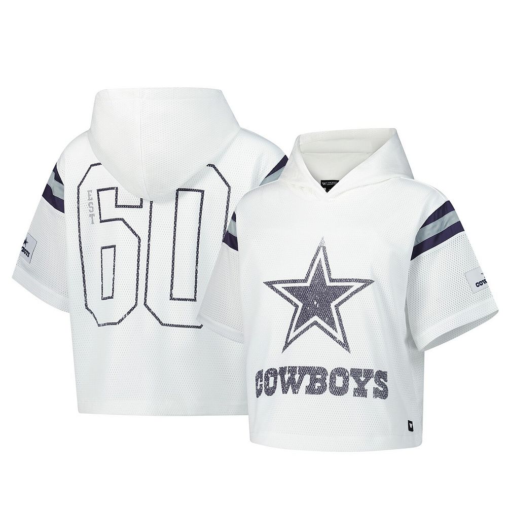 Women's The Wild Collective White Dallas Cowboys Mesh Short Sleeve ...