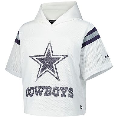 Women's The Wild Collective White Dallas Cowboys Mesh Short Sleeve ...