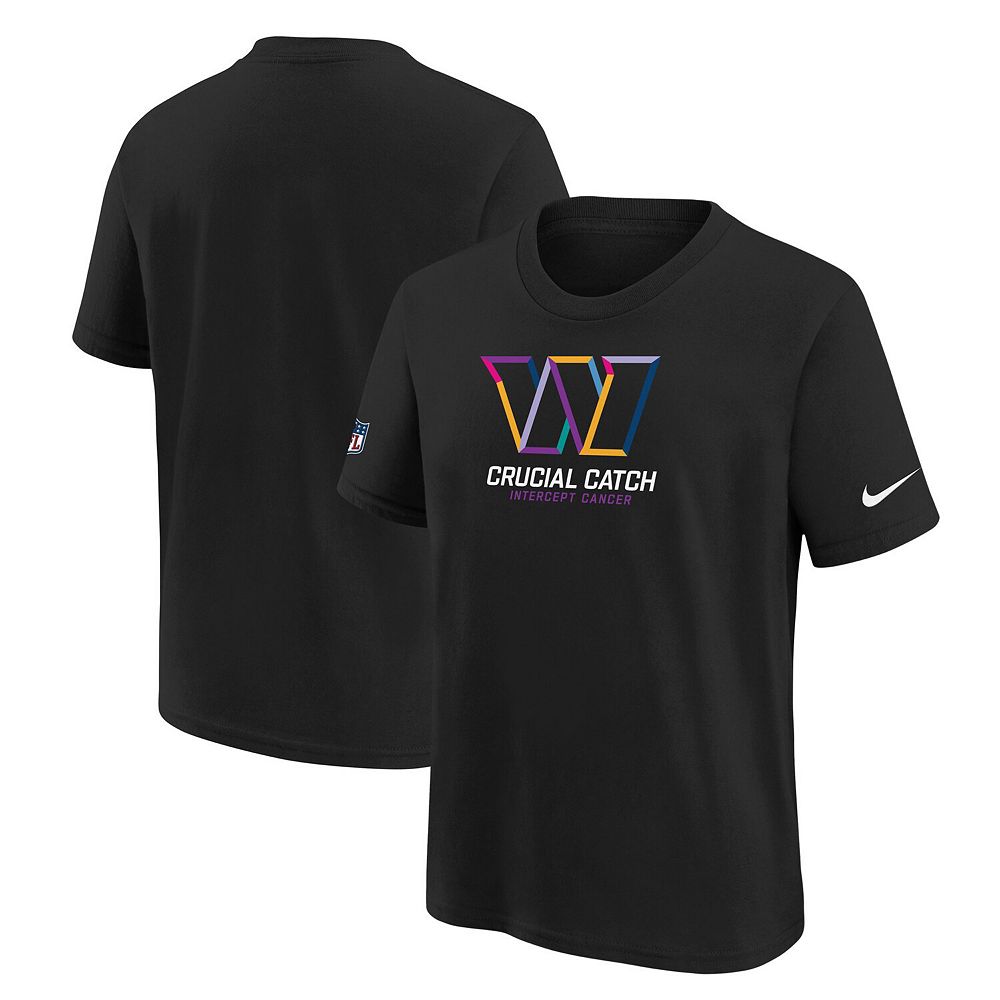 Youth Nike Black Washington Commanders 2024 NFL Crucial Catch T-Shirt