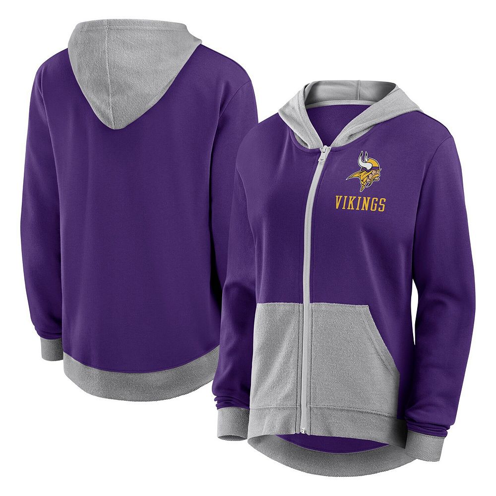 Women's Fanatics Purple Minnesota Vikings Hit It Full-Zip Hoodie