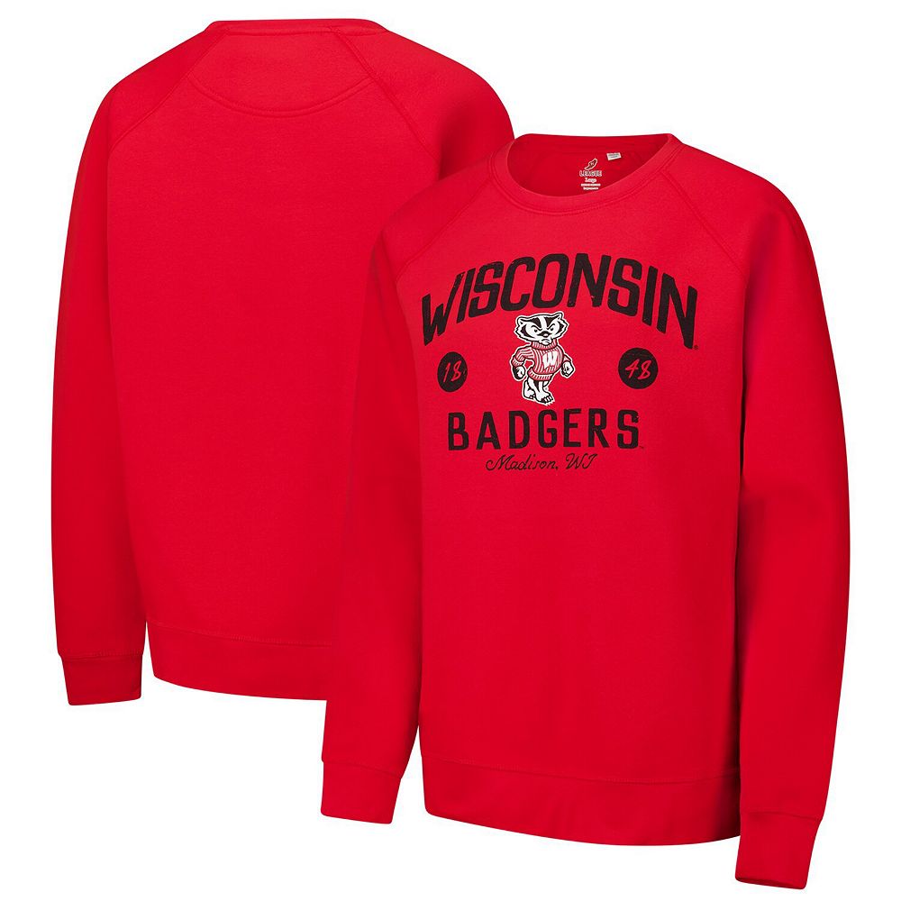 Men's League Collegiate Wear Red Wisconsin Badgers Bendy Arch Essential ...