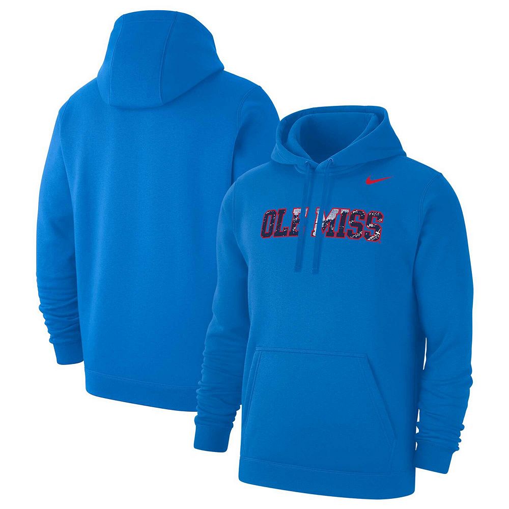 Men's Nike Powder Blue Ole Miss Rebels x Realtree Club Fleece Pullover ...