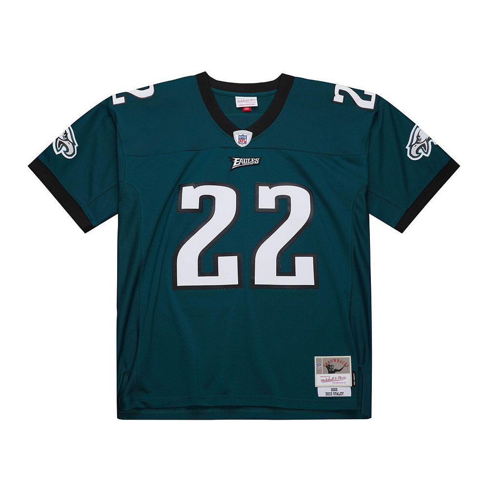 Men's Mitchell & Ness Duce Staley Midnight Green Philadelphia Eagles ...