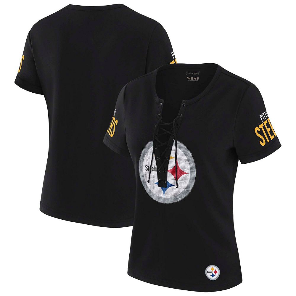 Women's WEAR by Erin Andrews x Gracie Hunt Black Pittsburgh Steelers ...