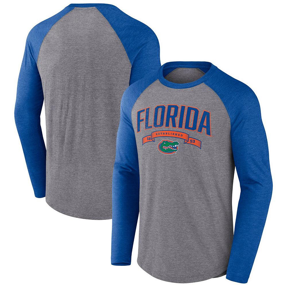 Men's Fanatics Gray Florida Gators Heritage Banner Year Tri-Blend ...