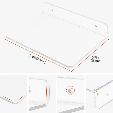 Clear Acrylic Floating Shelves Wall Storage Shelves For Room Wall ...