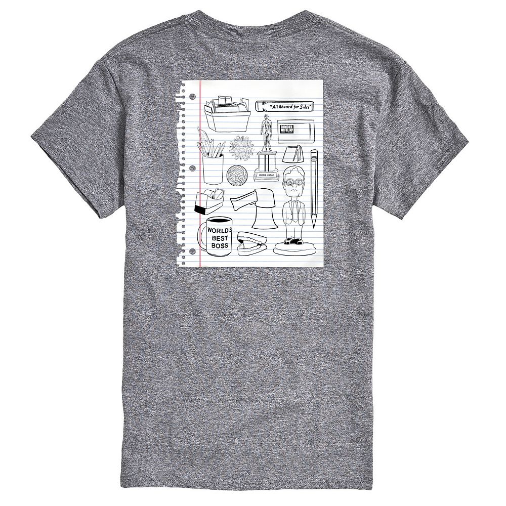 Men's The Office Notebook Scribbles Graphic Tee