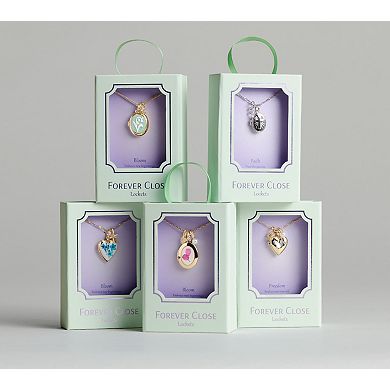 Forever Close Cubic Zirconia Flower & Simulated Pearl Butterfly Heart ...