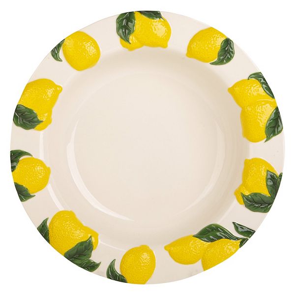 Home Essentials Handpainted Lemon Serving Bowl