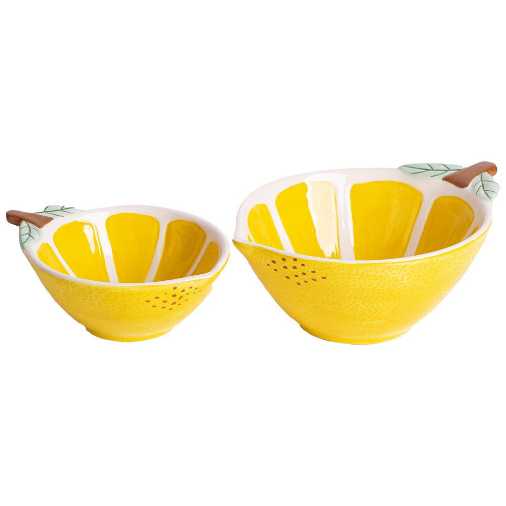 Home Essentials 2-Piece Lemon Bowl Set