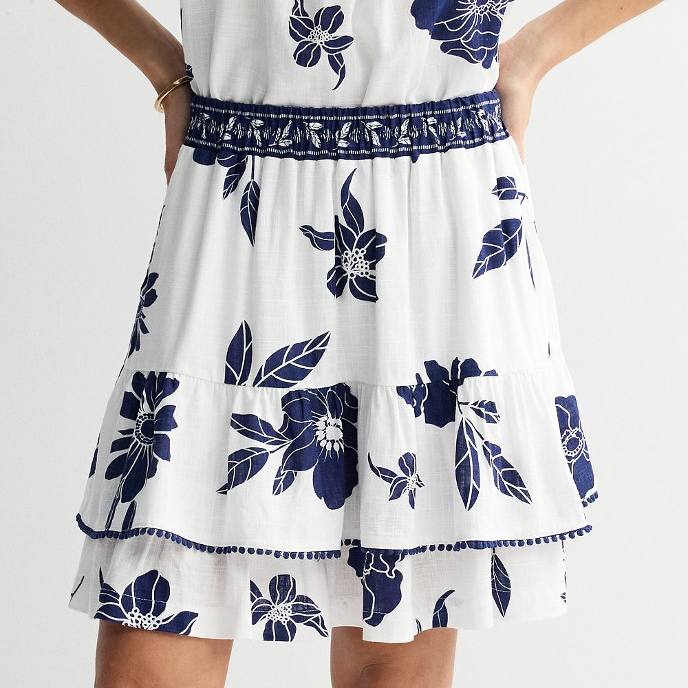 Women's Draper James Double Ruffle Skirt