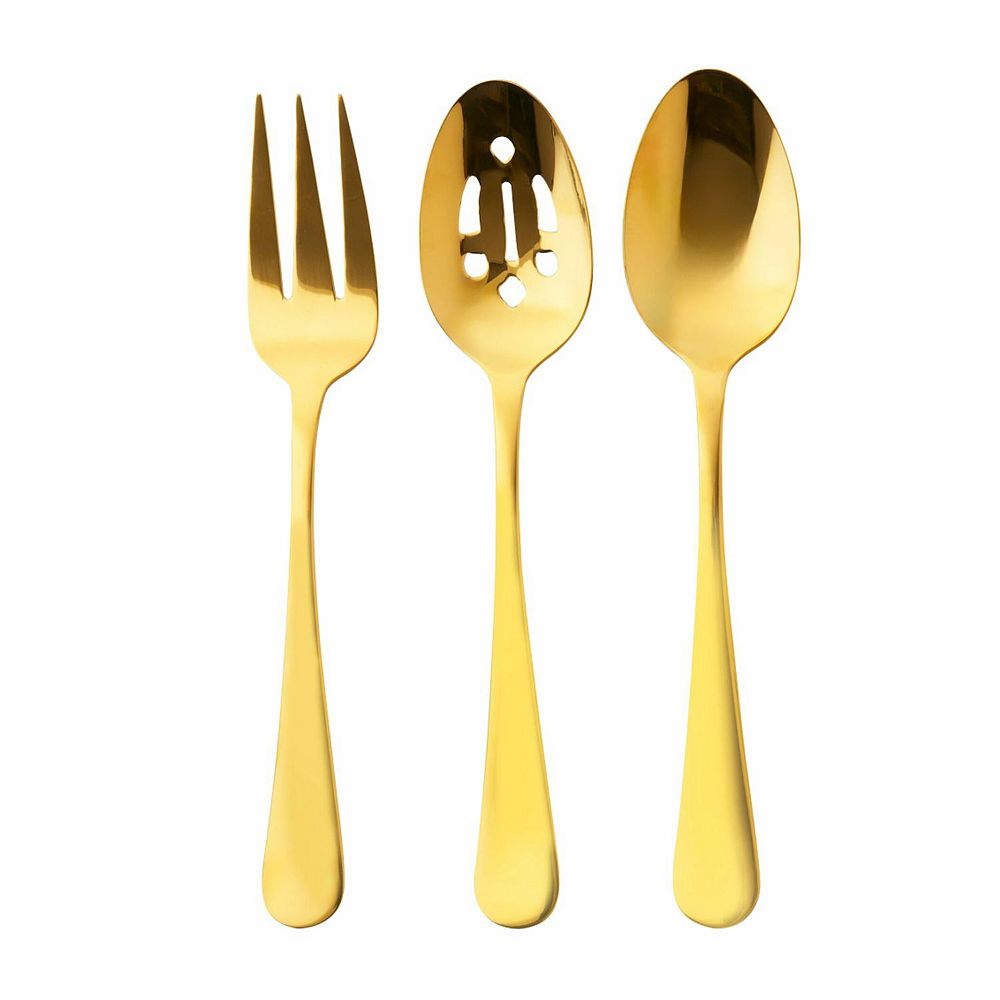 Godinger Silver Masa Mirrored Gold 3-Piece Serving Set