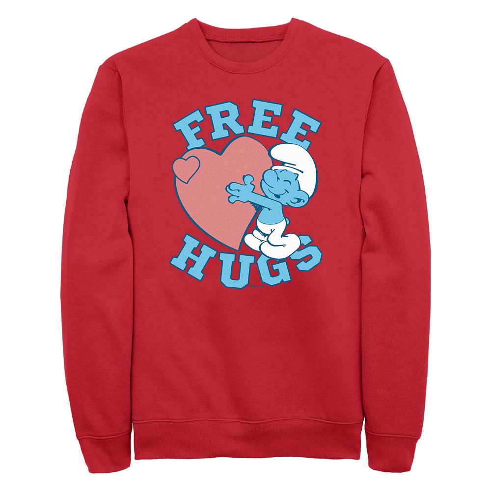 Men's Smurfs Free Hugs Graphic Fleece