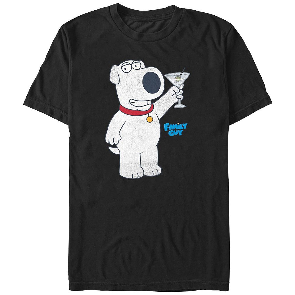 Big & Tall Family Guy Brian Having A Martini Graphic Tee