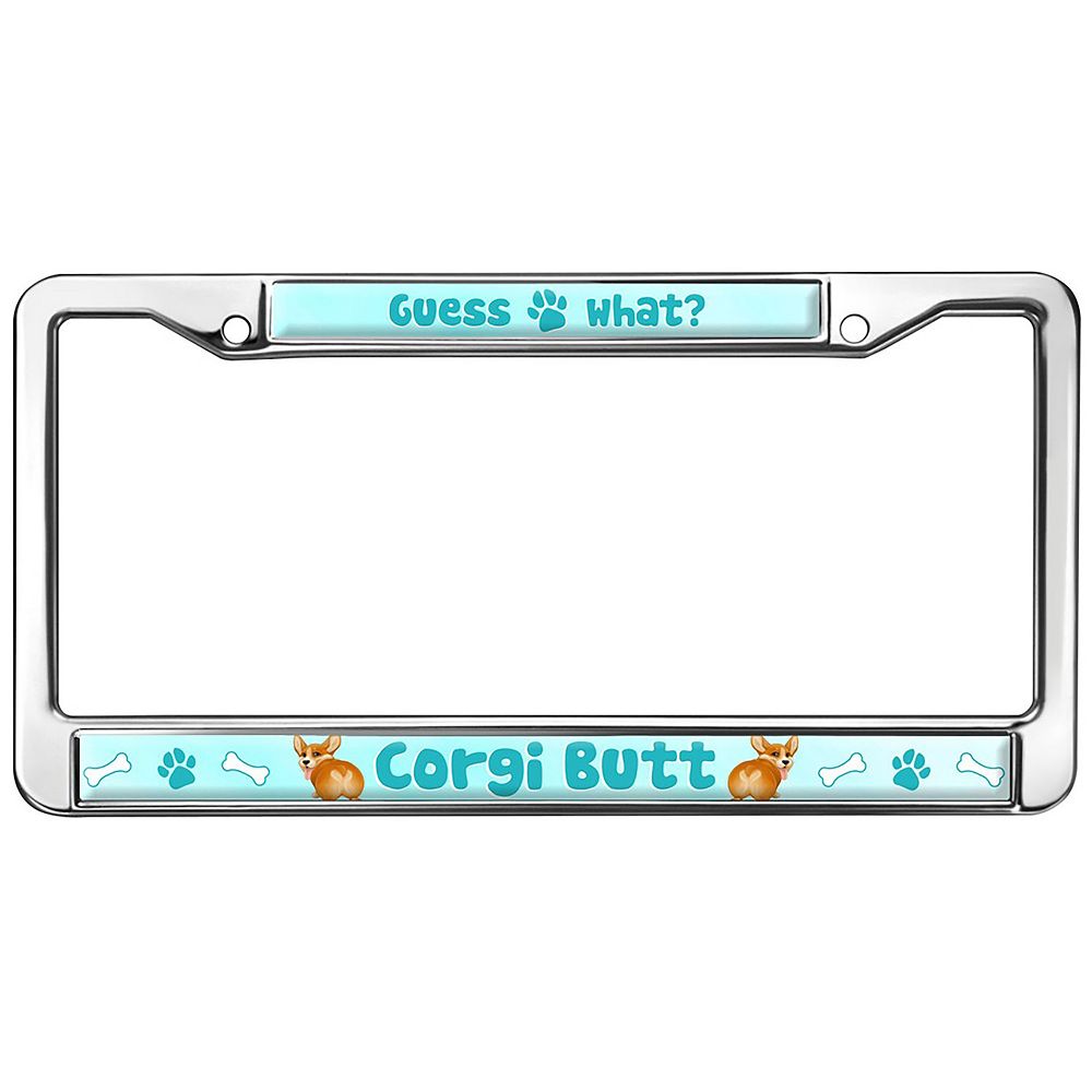 Corgi Funny License Plate Frame
