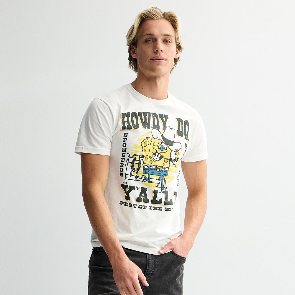 Men's Nickelodeon SpongeBob SquarePants Howdy Do Y'all Feet Of The West ...