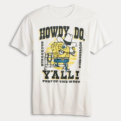 Men's Nickelodeon SpongeBob SquarePants Howdy Do Y'all Feet Of The West ...