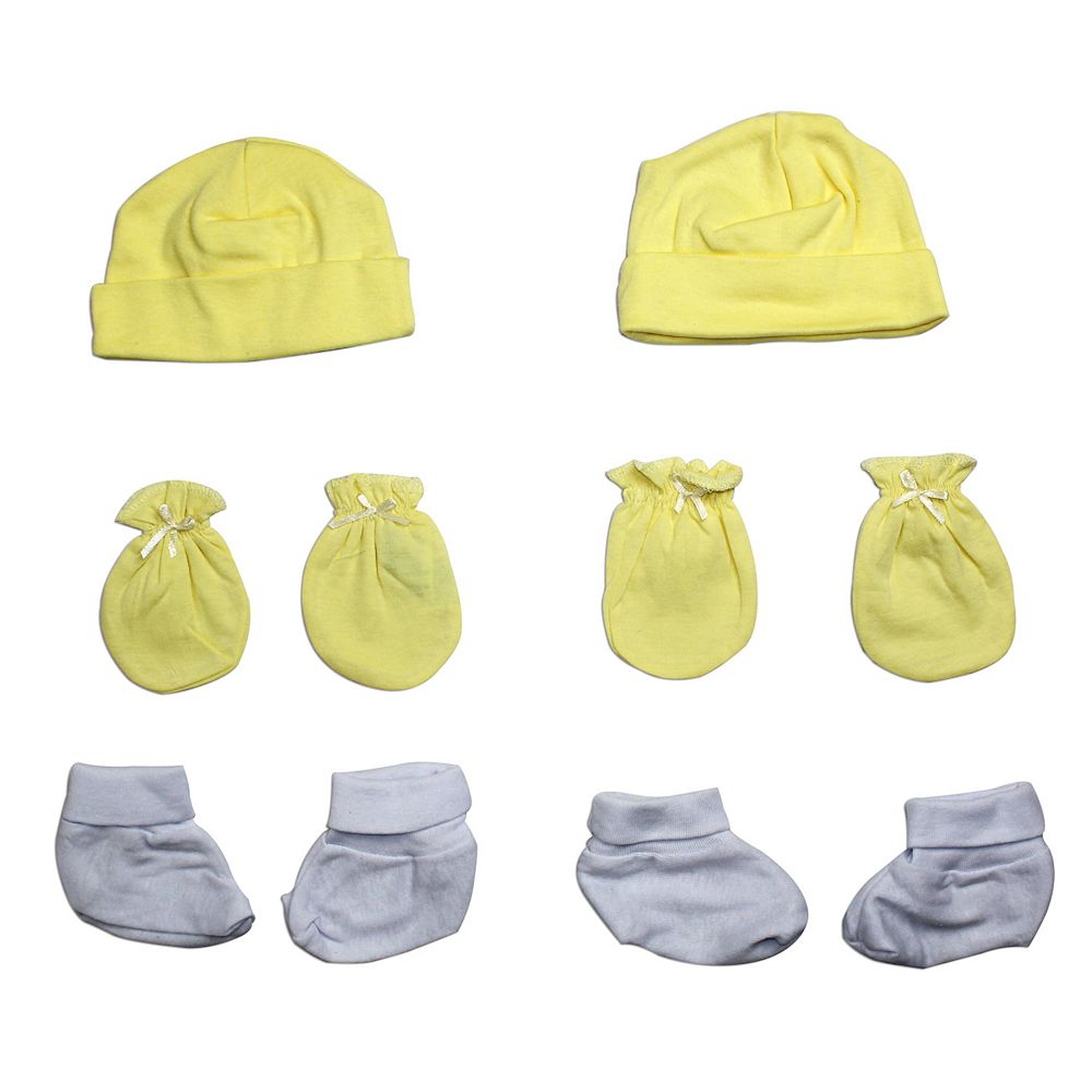 Unisex Cap, Booties And Mittens 6 Piece Layette Set