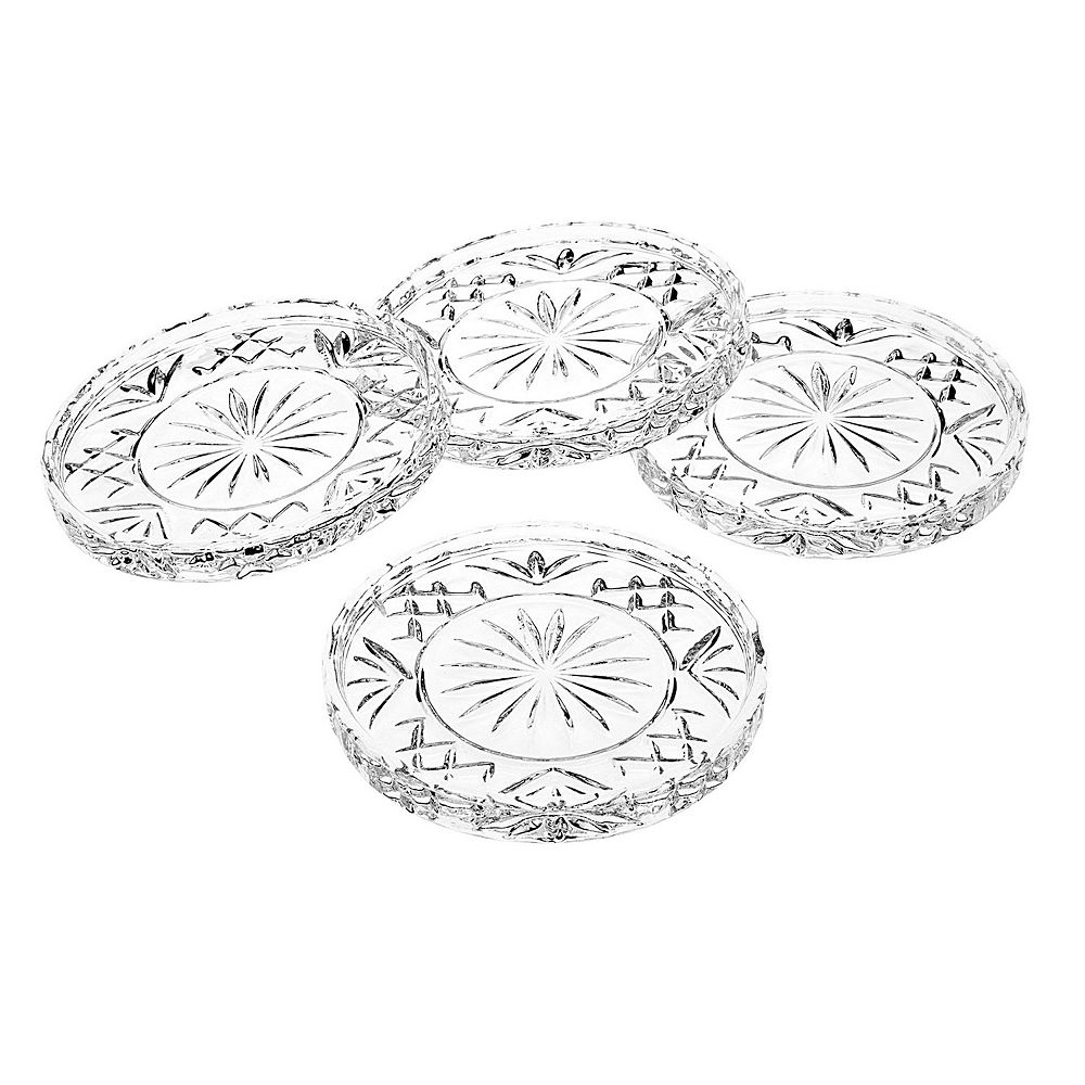 Godinger Silver Dublin Crystal Coaster Set