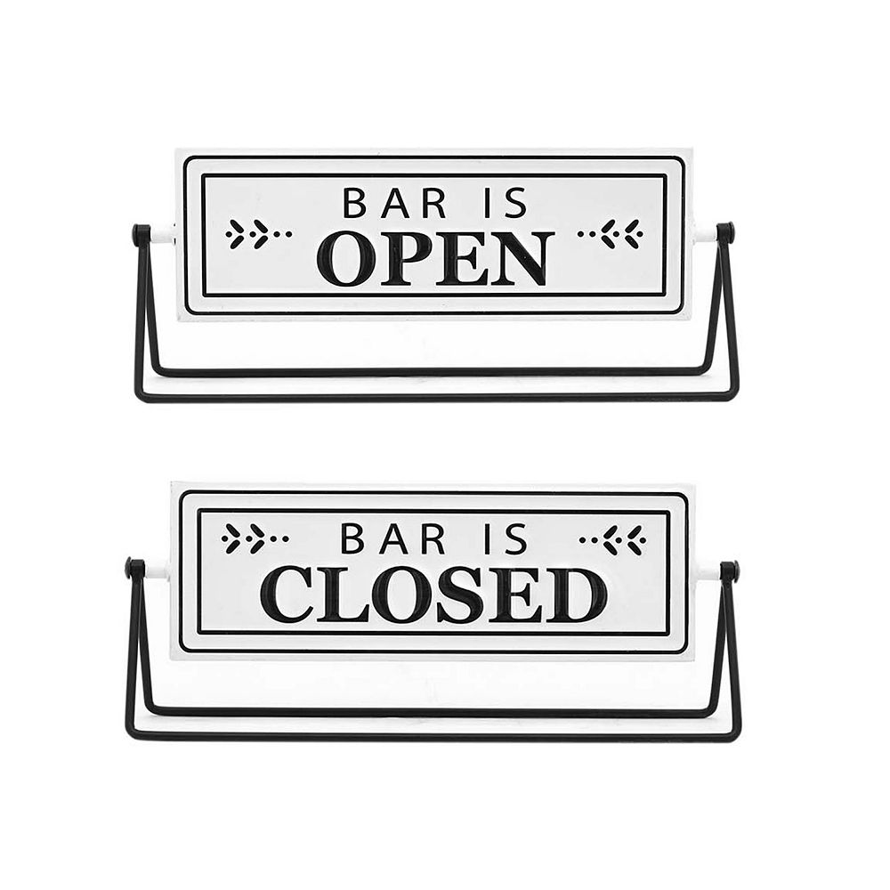 Parisloft Small Bar is Open or Closed Rotating Metal Tabletop Decor, 12 ...