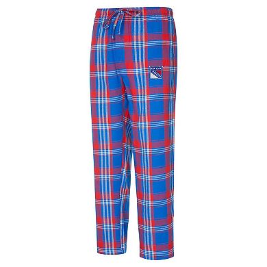Men's Concepts Sport Blue/Red New York Rangers Region Flannel Sleep Pants