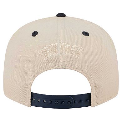 Men's New Era Cream/Black New York Yankees Team Art 9FIFTY Snapback Hat