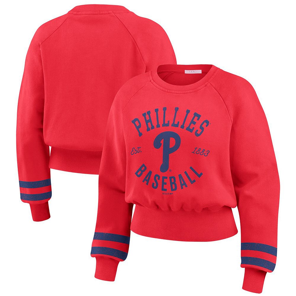 Women's WEAR by Erin Andrews Red Philadelphia Phillies Vintage Washed ...
