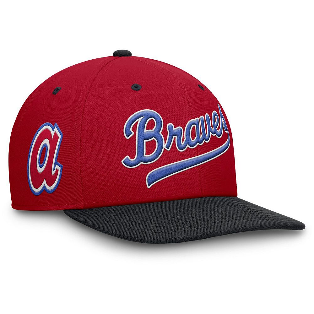 Men's Nike Red/Navy Atlanta Braves Cooperstown Collection Pro ...