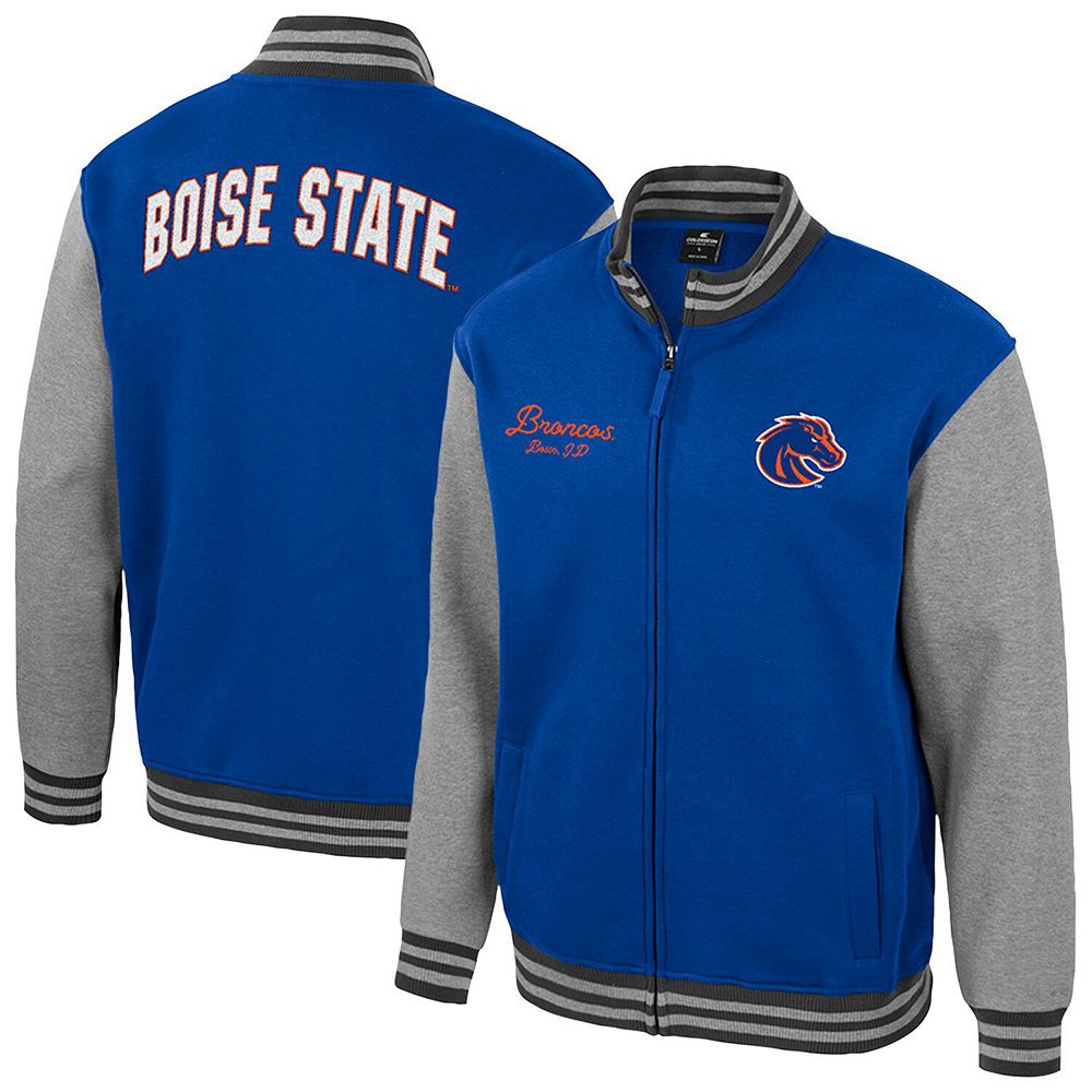 Men's Colosseum Royal Boise State Broncos Ambi-Turner Full-Zip Varsity ...