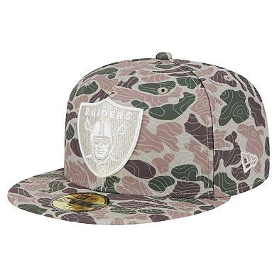 Men's New Era Las Vegas Raiders Geo Camo 59FIFTY Fitted Hat