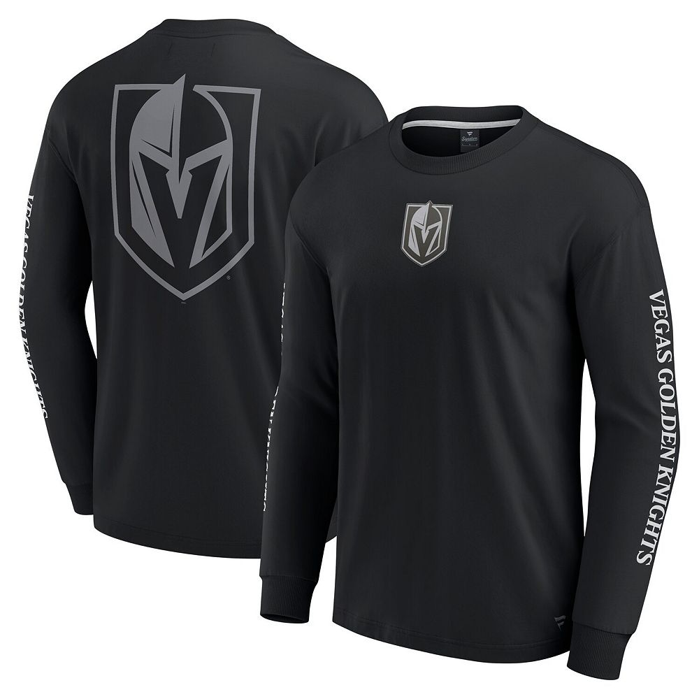 Men's Fanatics Black Vegas Golden Knights Elements Strive Long Sleeve T ...