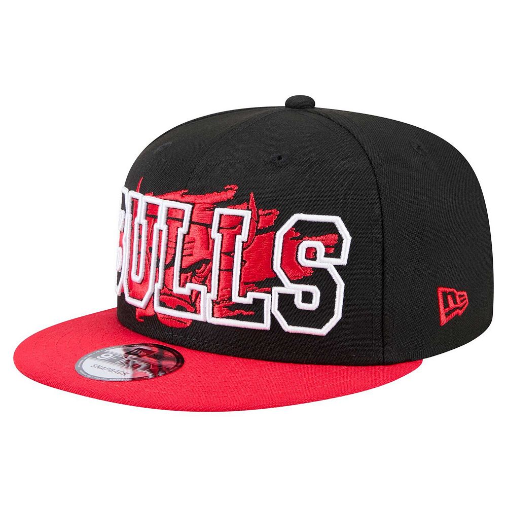 Men's New Era Black/Red Chicago Bulls Sport Night Splatter Two-Tone ...