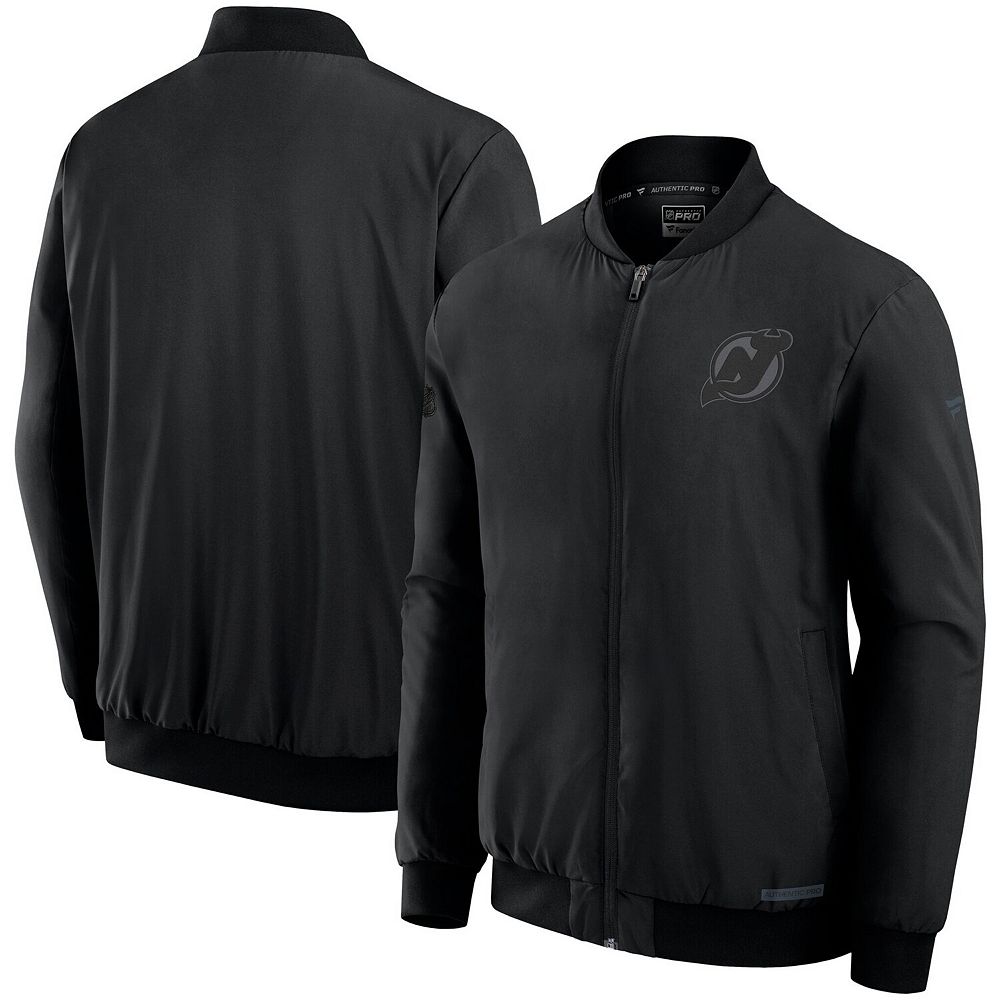 Men's Fanatics Black New Jersey Devils Authentic Pro Road Full-Zip ...