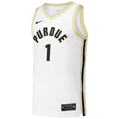 Men's Nike #1 White Purdue Boilermakers Replica Basketball Jersey